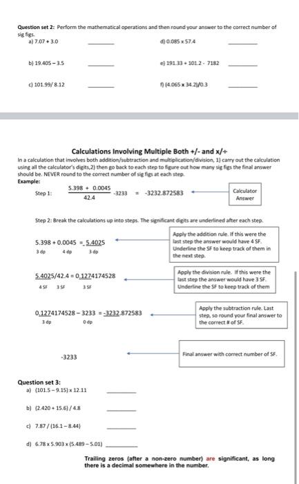 Solved Significant Figures (Sig figs) Overview: The use of | Chegg.com