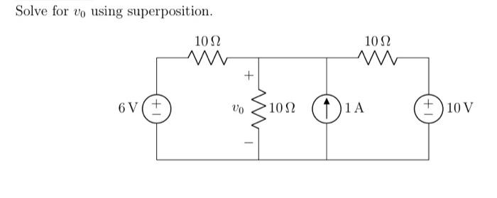 Solved Solve for v0 using superposition. | Chegg.com