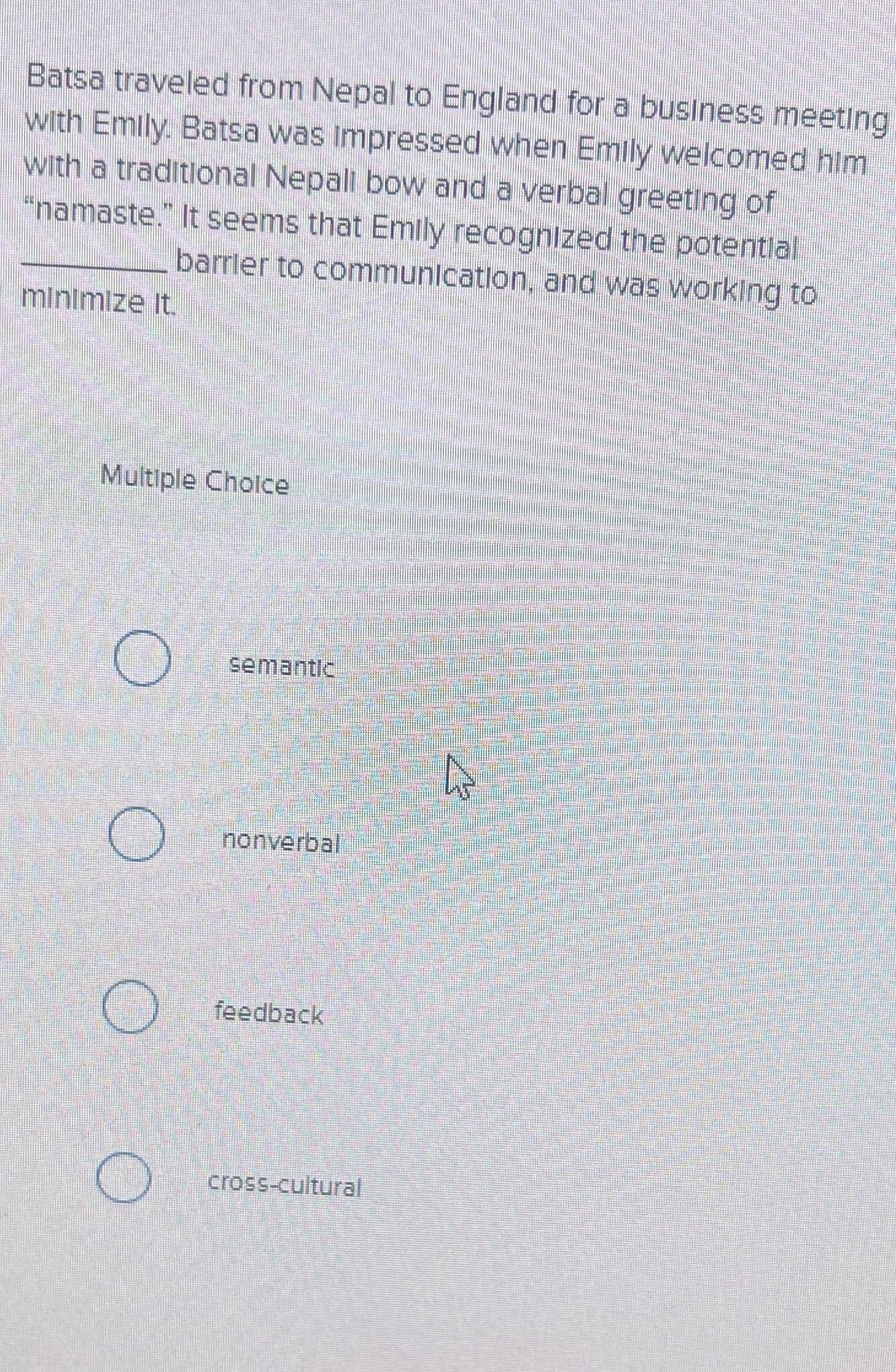 Solved Batsa traveled from Nepal to England for a business | Chegg.com