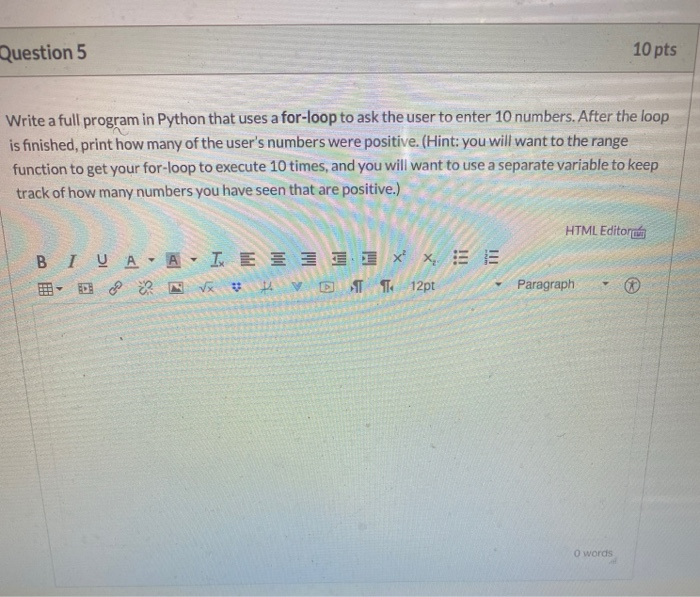 Solved Question 1 11 Pts Write A Full Program In Python That 9867