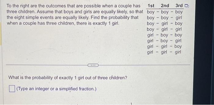 Solved To the right are the outcomes that are possible when | Chegg.com
