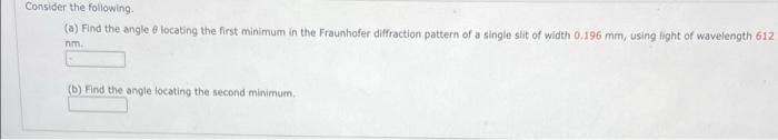 Solved Consider the following (a) Find the angle & locating | Chegg.com