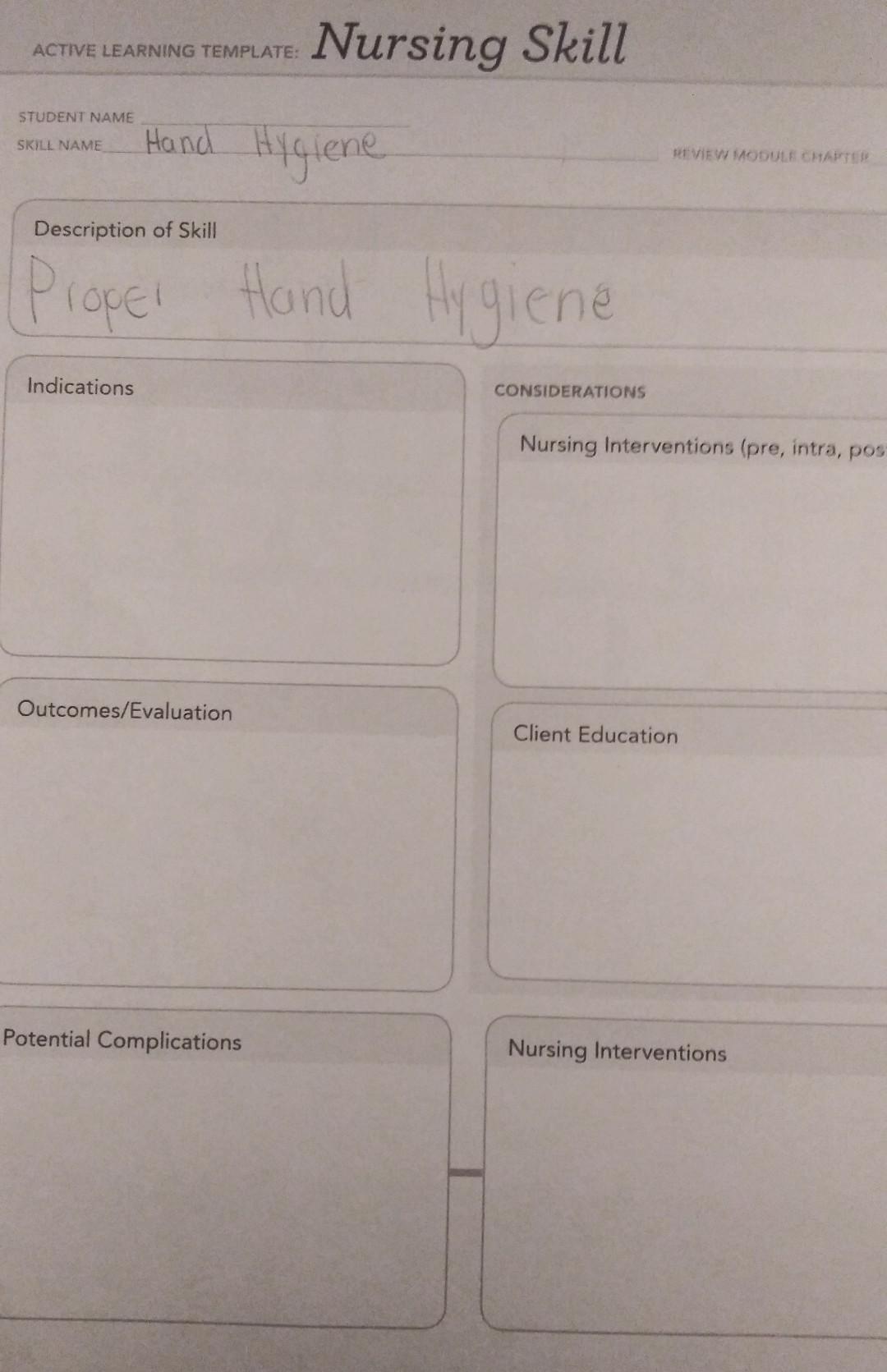 Solved ACTIVE LEARNING TEMPLATE: Nursing Skill STUDENT NAME | Chegg.com