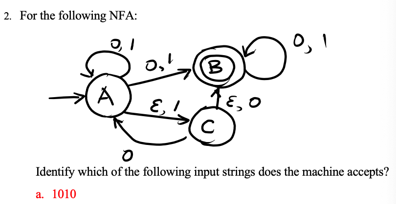Solved For the following NFA:(please check image for NFA | Chegg.com
