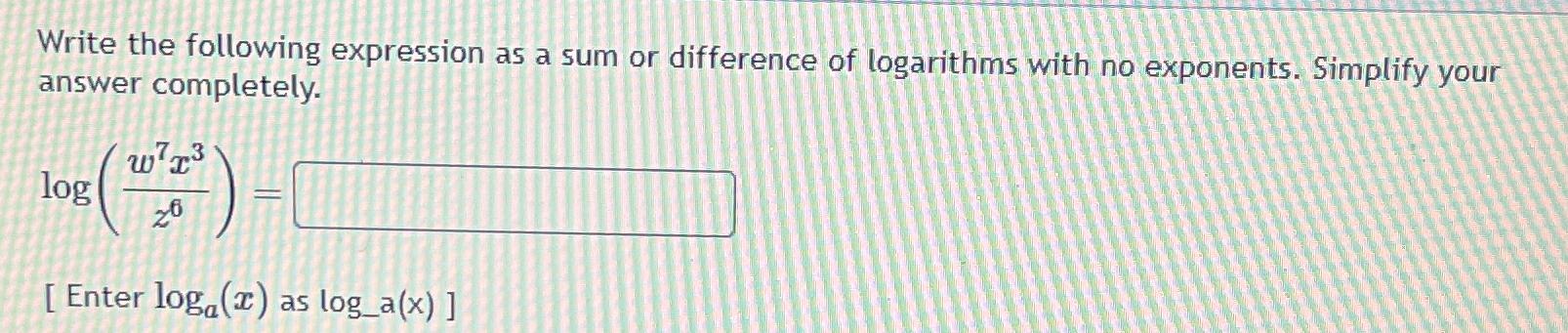 Solved Write the following expression as a sum or difference | Chegg.com