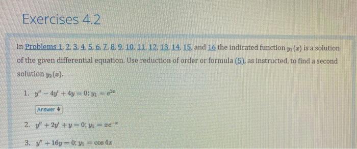 Solved Exercises 4.2 In Problems 1. 2. 3. 4. 5. 6. 7. 8. 9. | Chegg.com