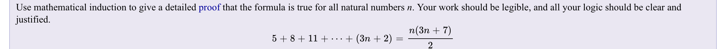 Solved Use mathematical induction to give a detailed proof | Chegg.com