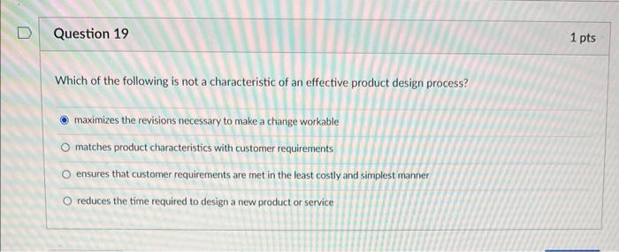 Solved All of the following can improve a product's | Chegg.com