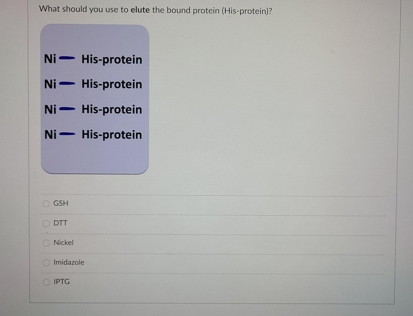 Solved What should you use to elute the bound protein | Chegg.com