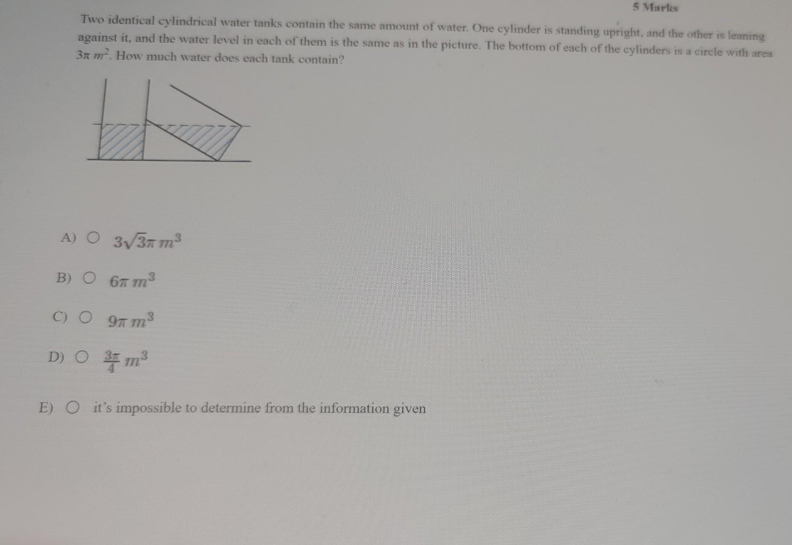 Solved Two identical cylindrical water tanks contain the | Chegg.com