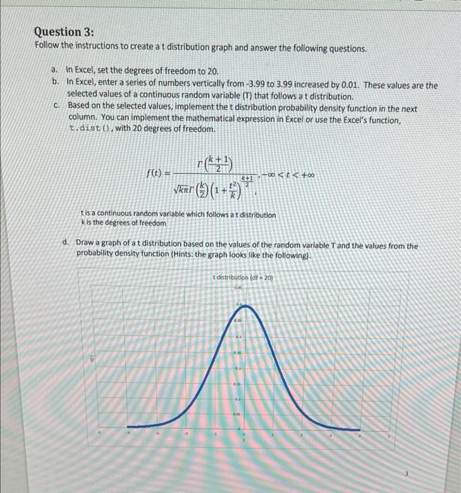 Solved Question 3: Follow the instructions to create a t | Chegg.com