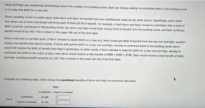 Solved Kevin and Rajlv are considering contributing toward | Chegg.com