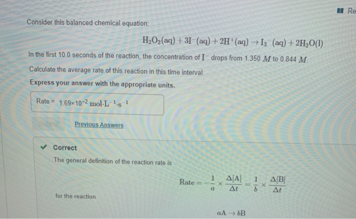 Solved Part B Determine the rate of change in the | Chegg.com