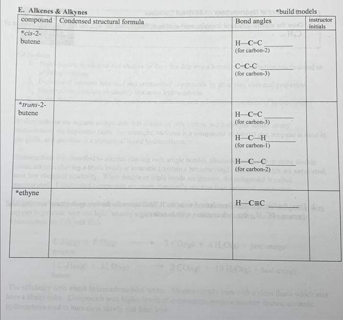 Solved The Structure of Hydrocarbons - Additional Questions | Chegg.com