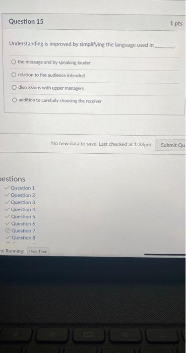 Solved Question 15 Understanding is improved by simplifying | Chegg.com