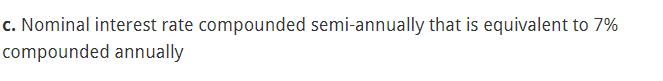 Solved c. ﻿Nominal interest rate compounded semi-annually | Chegg.com
