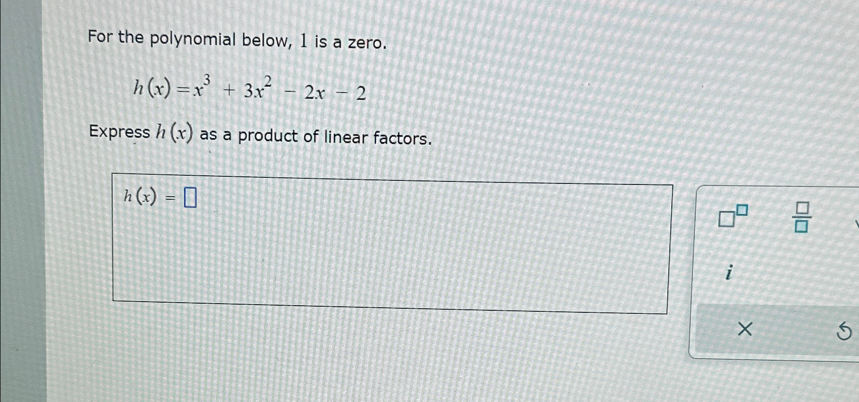 Solved For the polynomial below, 1 ﻿is a | Chegg.com