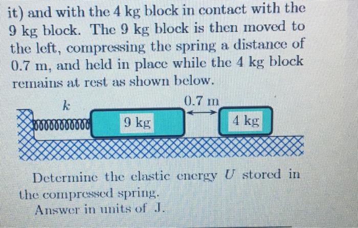 Solved 012 (part 1 of 4) 10.0 points A massless spring with | Chegg.com