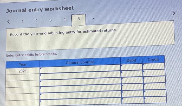 Solved Journal entry worksheet Record the year-end adjusting | Chegg.com
