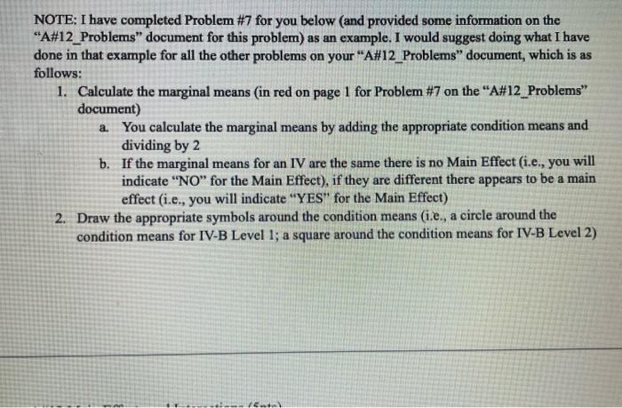 NOTE: I have completed Problem \#7 for you below (and | Chegg.com