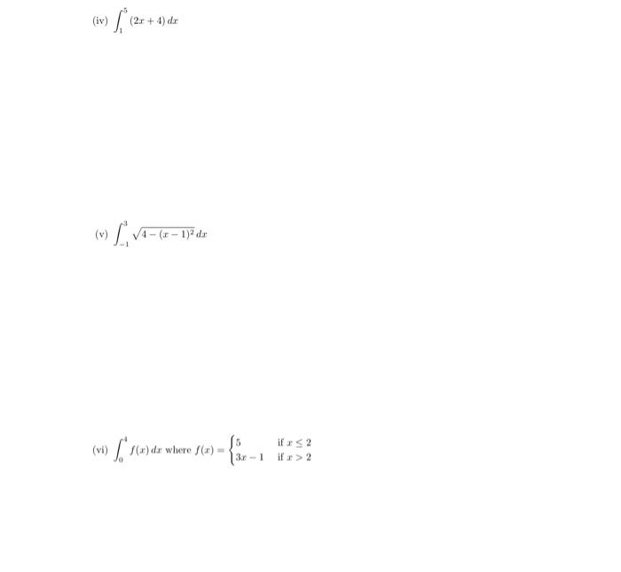 Solved 2. (12 points) Use geometry (not Riemann sums) to | Chegg.com Solved 2. (12 points) Use geometry (not Riemann sums) to | Chegg.com