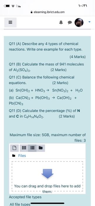 Solved ۱۰:۳۱ elearning.ibrict.edu.om Q11 (A) Describe any 4 | Chegg.com