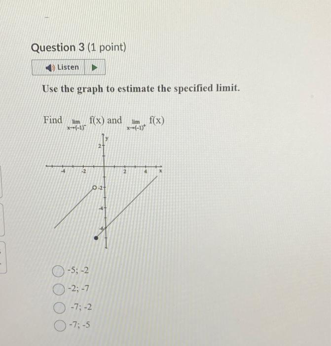 Solved Use the graph to estimate the specified limit. Find | Chegg.com