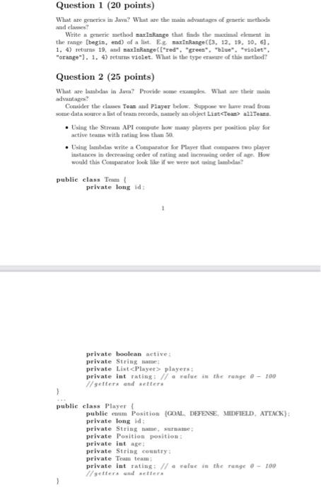 Solved Question 3 (20 points) Anome that in your application | Chegg.com