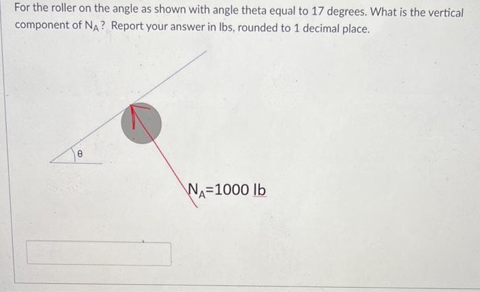 Solved For the roller on the angle as shown with angle theta | Chegg.com