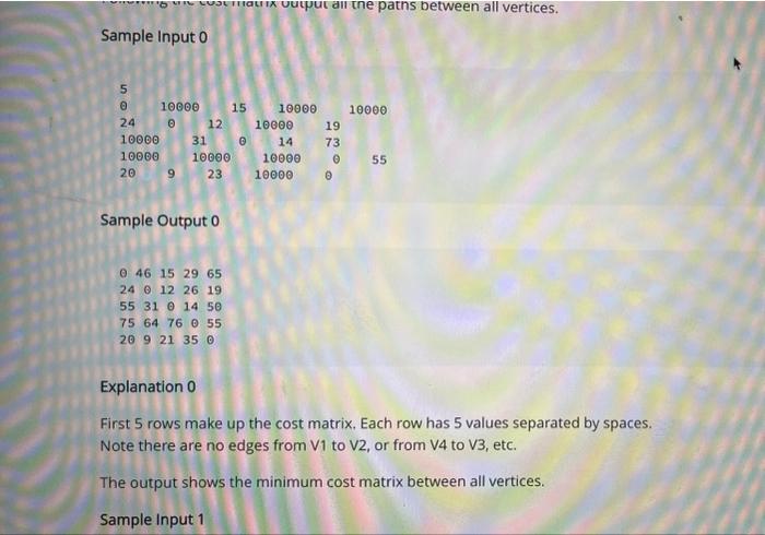 Solved Find the shortest paths between all vertices in a | Chegg.com