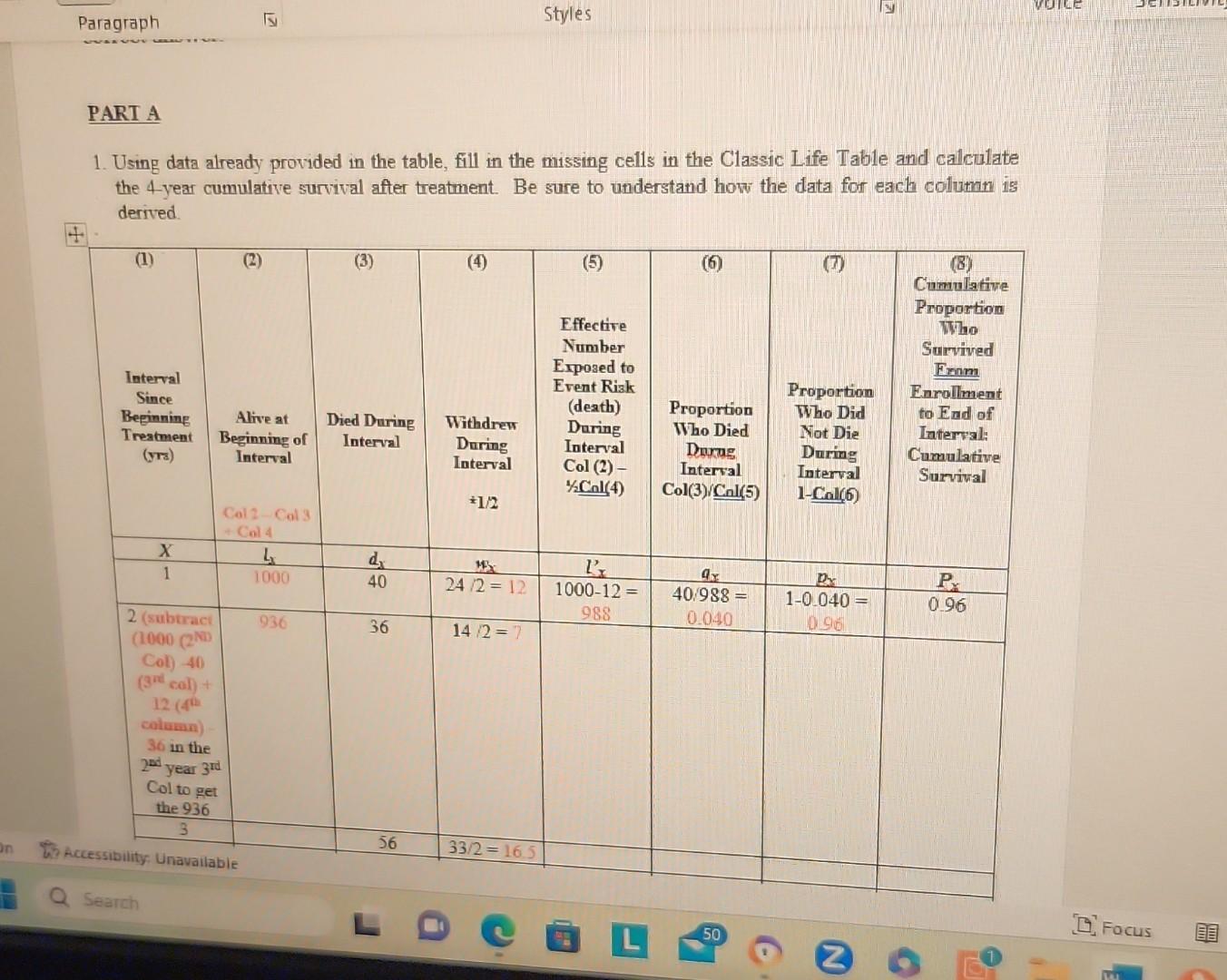Solved My question is how do they calculate the numbers in | Chegg.com