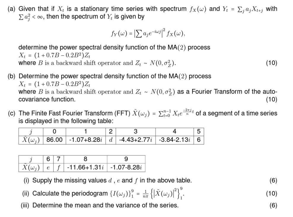 Solved (a) ﻿Given that if xt ﻿is a stationary time series | Chegg.com
