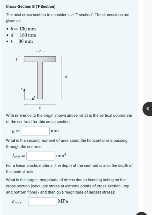 Solved Cross-Section A (Channel Cross-Section) The first | Chegg.com