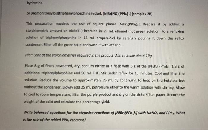 Solved write balanced equations for the stepwise reactions | Chegg.com