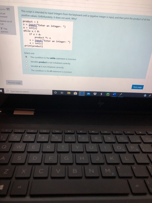 Solved Deion 11 This script is intended to input integers | Chegg.com