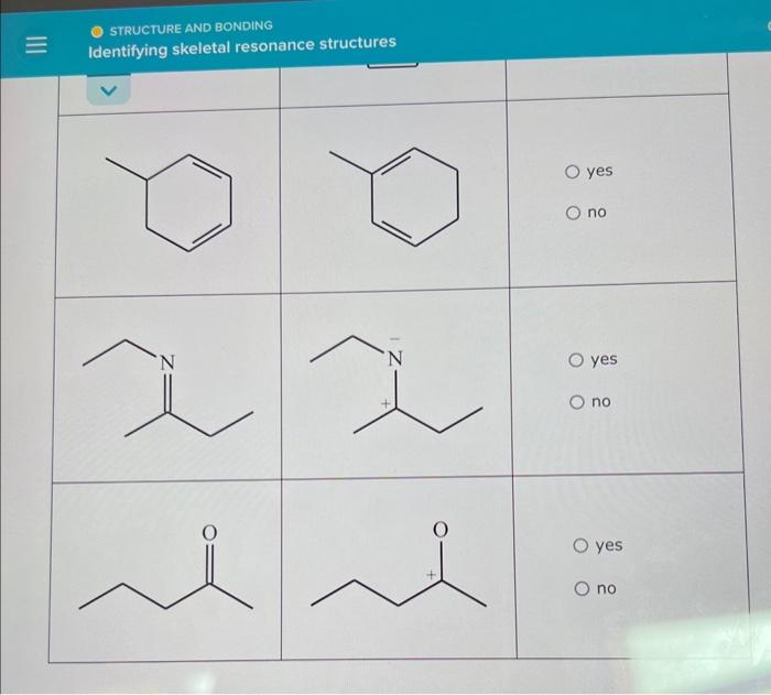 Solved structures resonance structures? STRUCTURE AND | Chegg.com