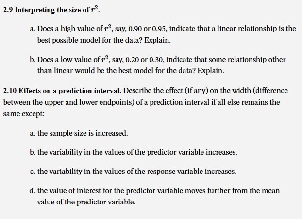 Solved 2.9 Interpreting the size of r2. a. Does a high value | Chegg.com