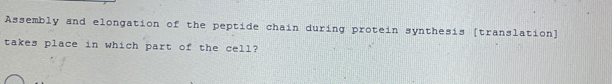 Solved Assembly and elongation of the peptide chain during | Chegg.com