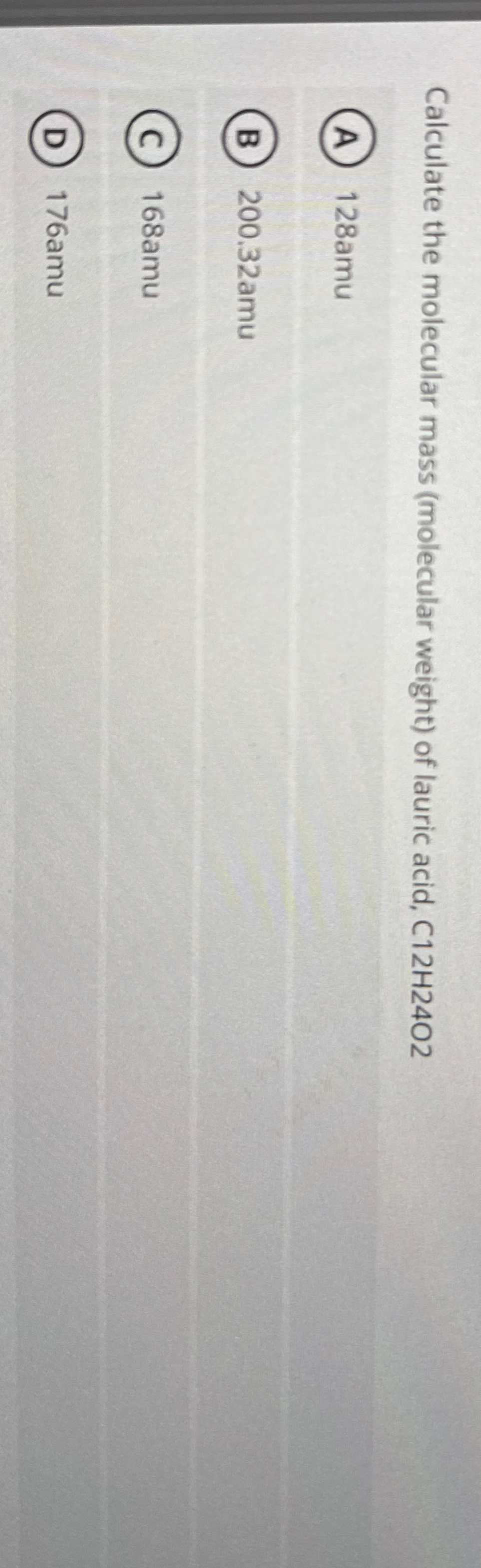 Solved Calculate the molecular mass (molecular weight) ﻿of | Chegg.com