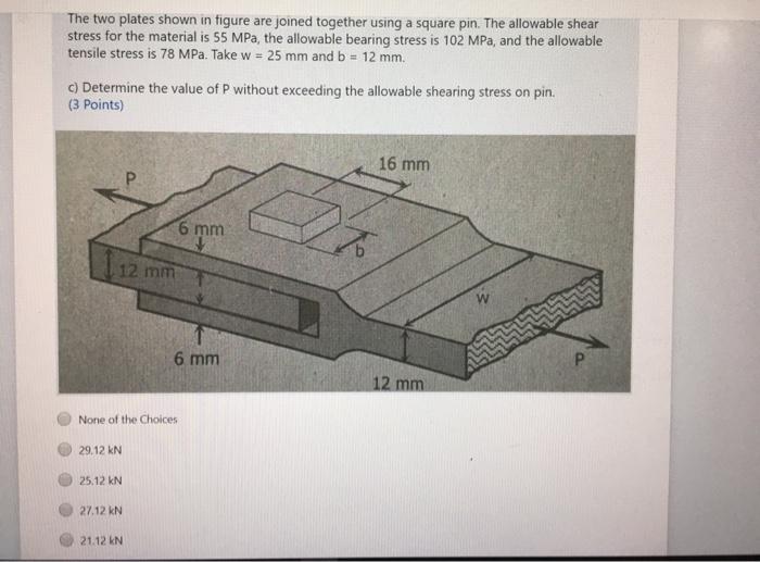 Solved The two plates shown in figure are joined together | Chegg.com