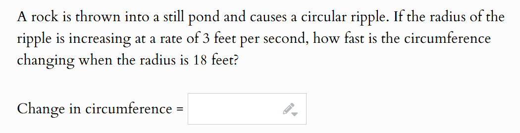 Solved A rock is ﻿thrown into a still pond and causes a | Chegg.com