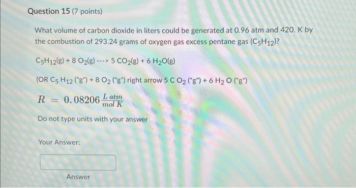Solved What volume of carbon dioxide in liters could be | Chegg.com