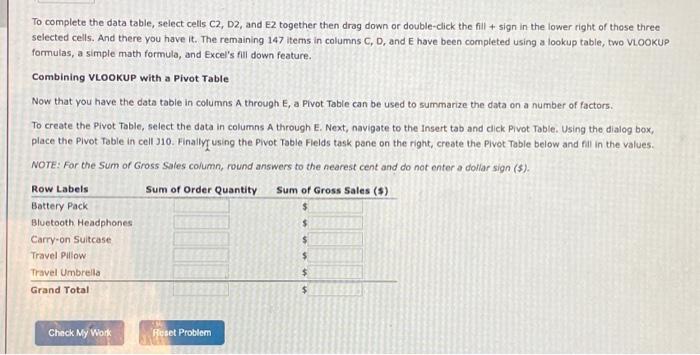 In the given spreadsheet, columns A though E | Chegg.com