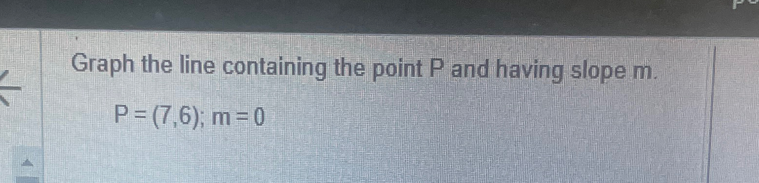Solved Graph the line containing the point P ﻿and having | Chegg.com