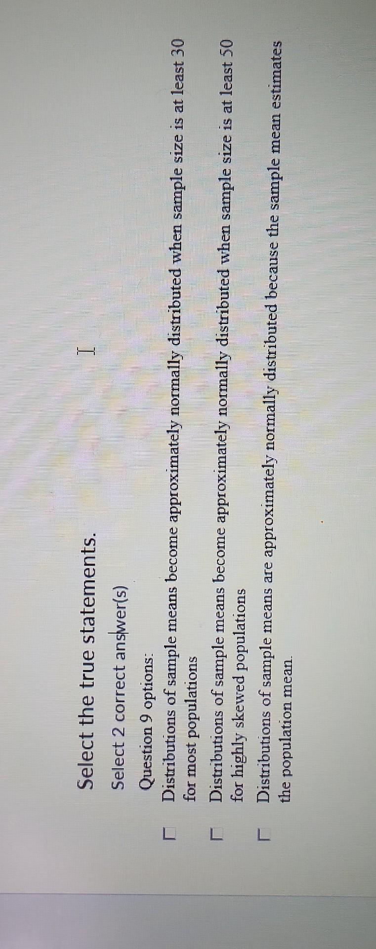 Solved Select the true statements. Select 2 correct | Chegg.com