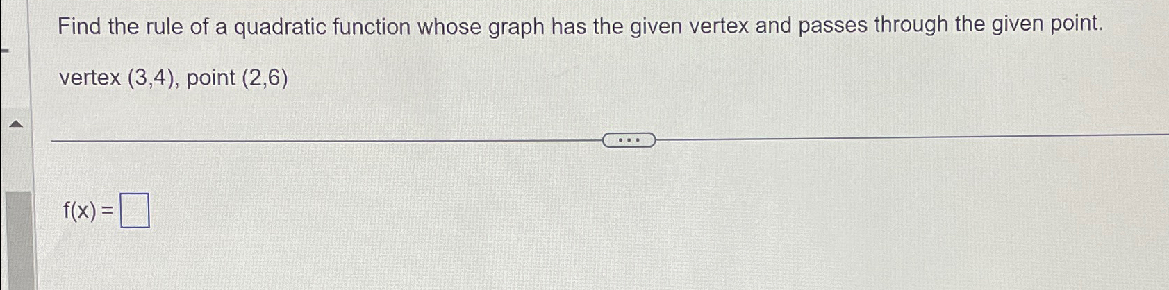 Solved Find the rule of a quadratic function whose graph has | Chegg.com