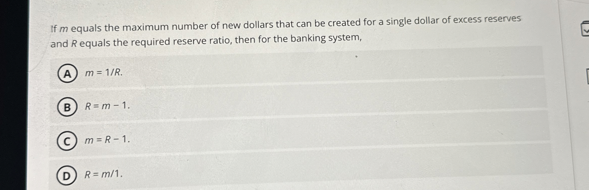 Solved If m ﻿equals the maximum number of new dollars that | Chegg.com