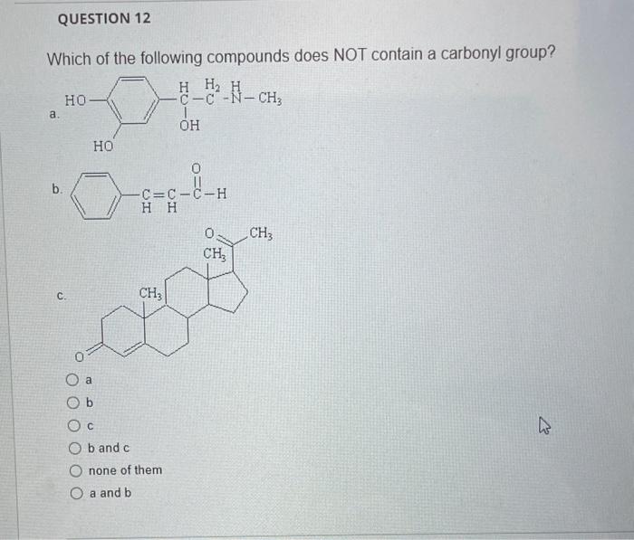 Solved Which of the following compounds does NOT contain a | Chegg.com