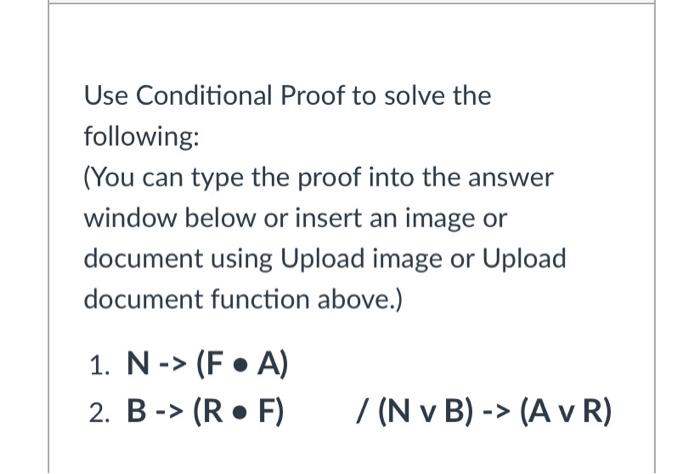 Solved intro to logic , solve proof using rules of | Chegg.com