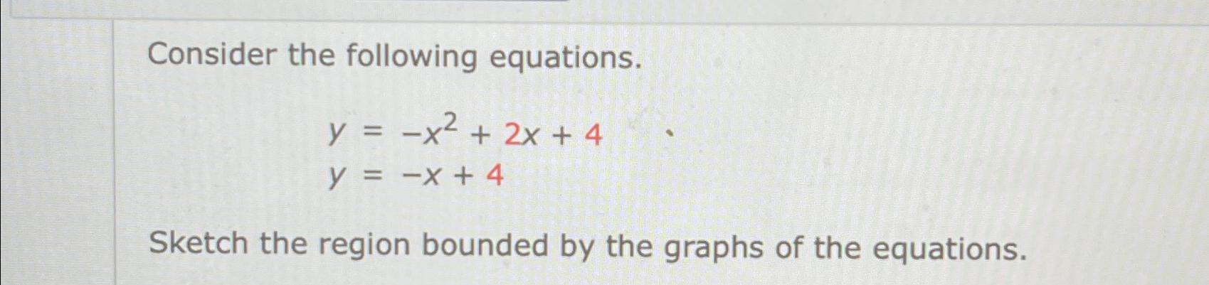 Solved Consider the following | Chegg.com